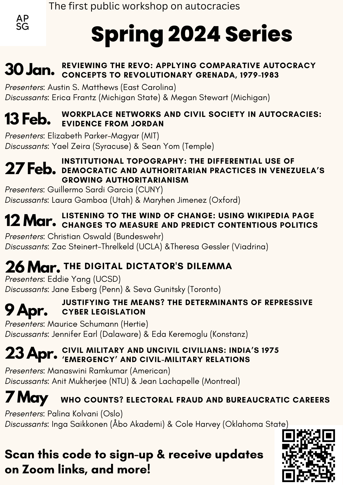 Schedule Spring 2024 – Authoritarian Political Systems Group